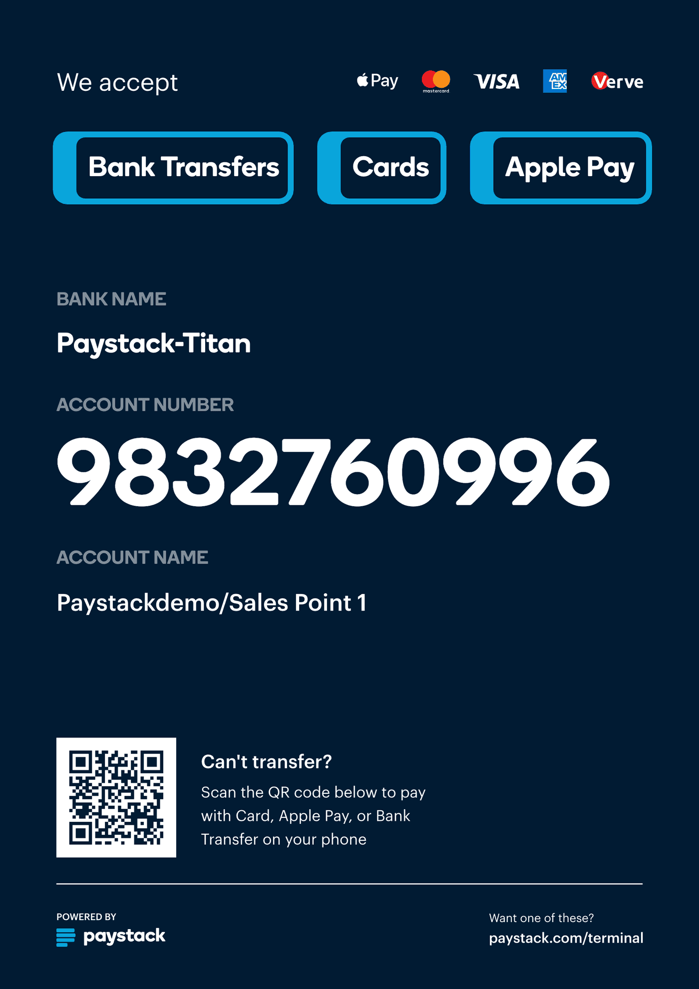 Virtual Terminal | Paystack Developer Documentation
